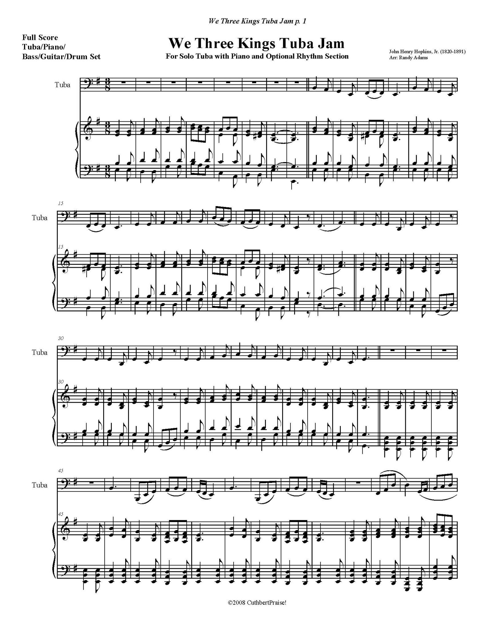 We Three Kings Tuba Jam – CuthbertPraise