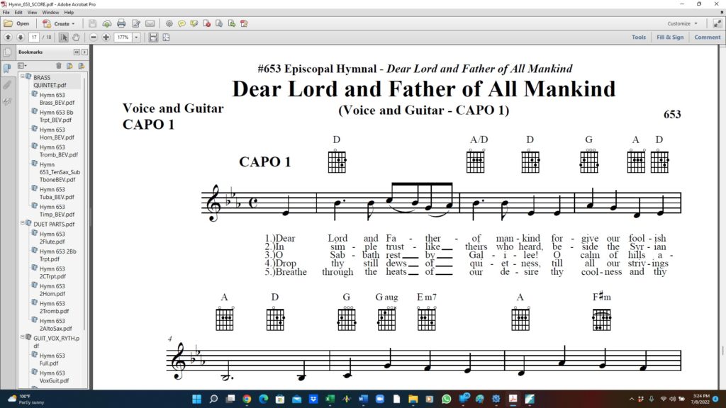 Dear Lord and Father of Mankind – CuthbertPraise
